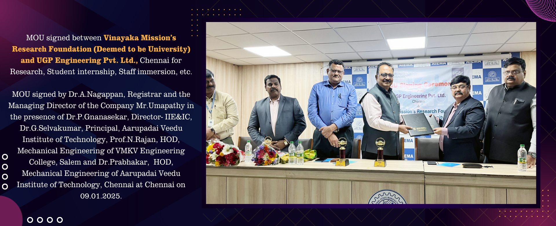 WELCOME TO VINAYAKA MISSIONS RESEARCH FOUNDATION